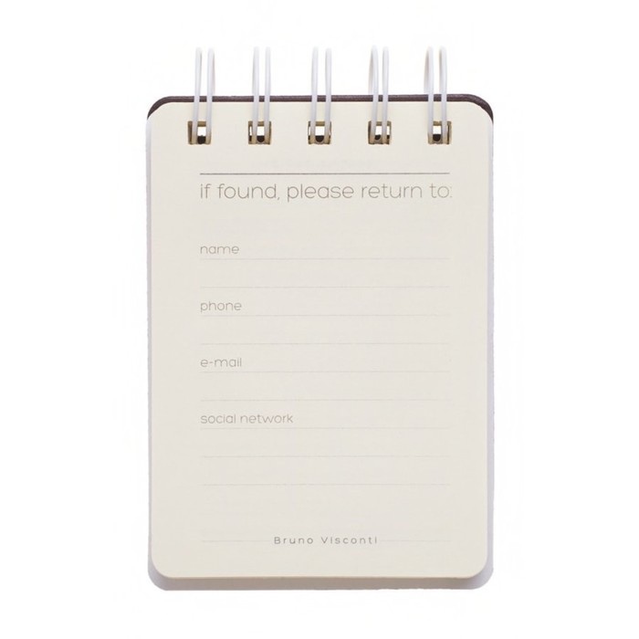 Buy Notepad A7, 108 sheets on the crest Smart Journal, solid cover ...